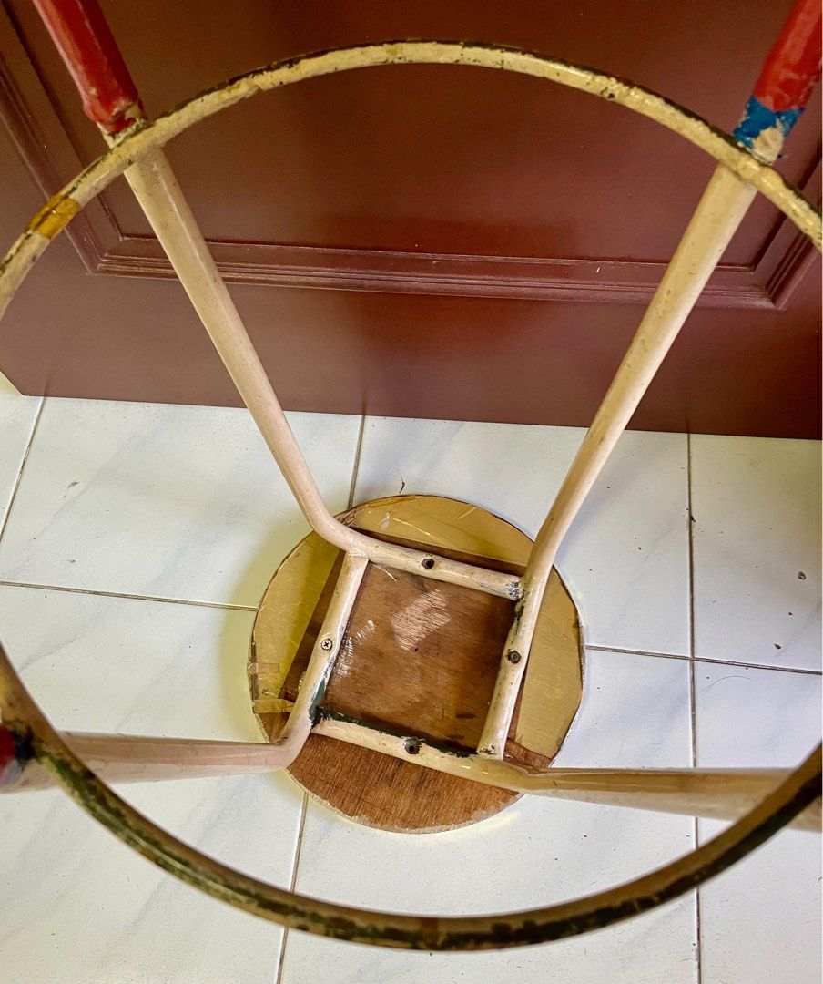 Vintage Retro Formica High Stool Step Stool High Chair Bar Stool ...