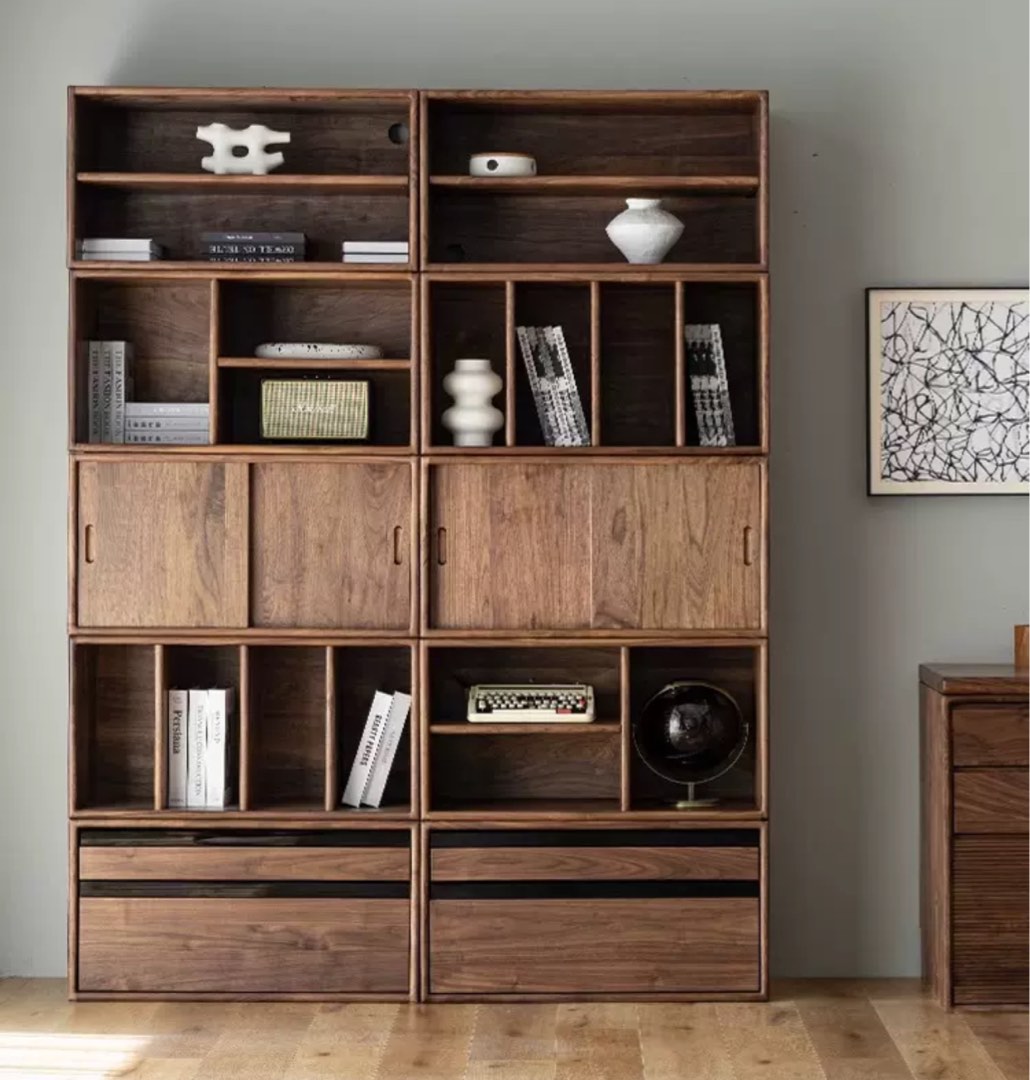 VODA Rustic Solid Wood Modular Shelf, Furniture & Home Living ...