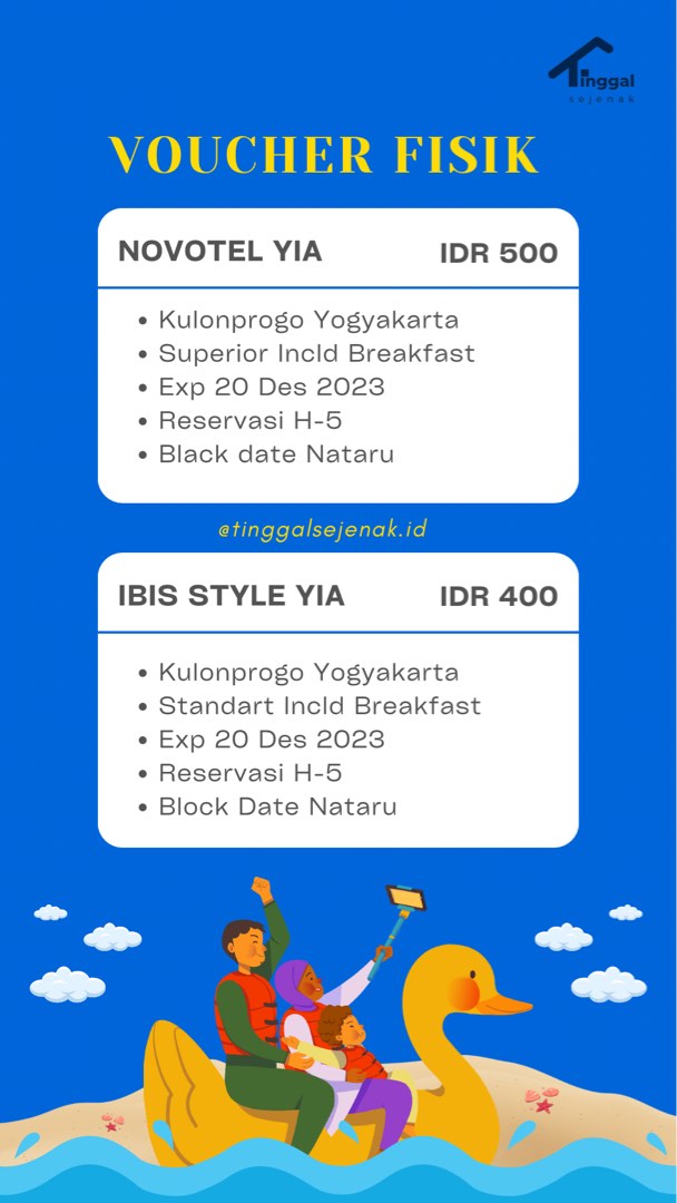 Voucher Hotel Yogyakarta Novotel dan Ibis YIA, Tiket & Voucher, Kartu ...