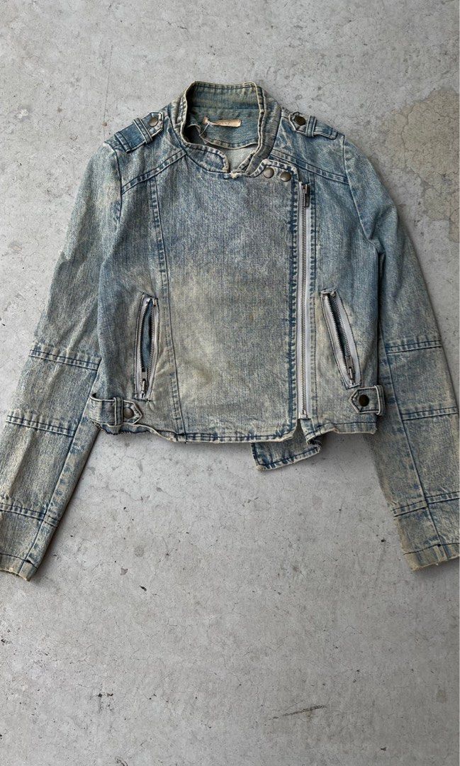 Vintage Washed Jacket, Women's Fashion, Coats, Jackets and Outerwear on ...