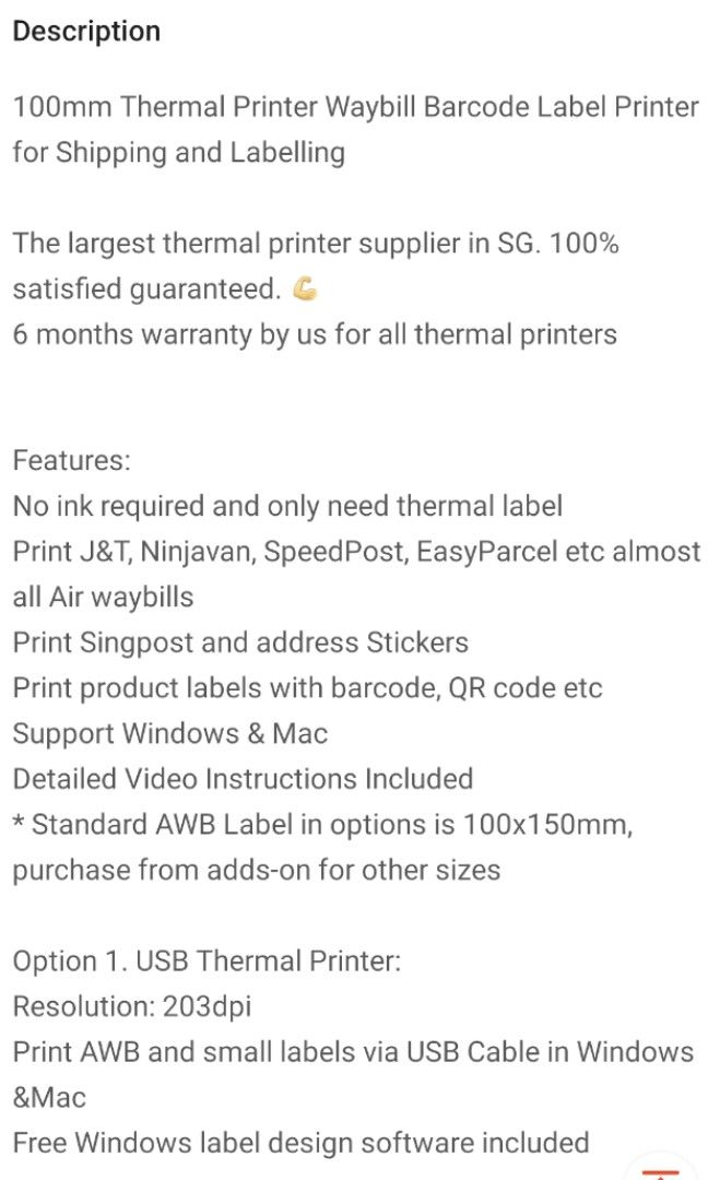 Waybill Barcode Label printer, Computers & Tech, Printers, Scanners ...