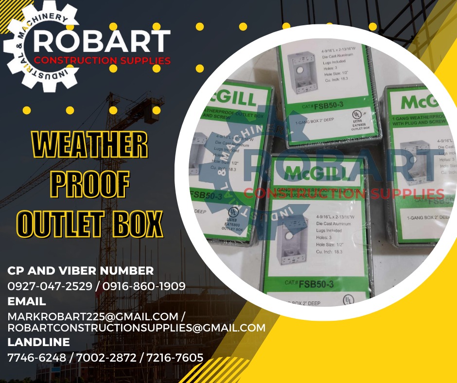 Weather Proof Outlet Box, Commercial & Industrial, Construction ...