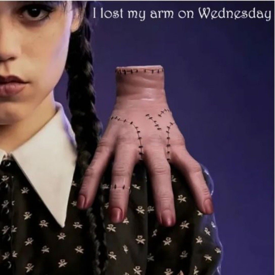 Wednesday addams birthday backdrop Hand, Hobbies & Toys, Stationery ...