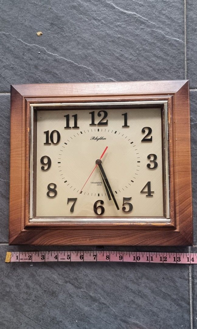 1980s Rhythm Transistor Wall Clock Japan Original Engine seiko casio ...