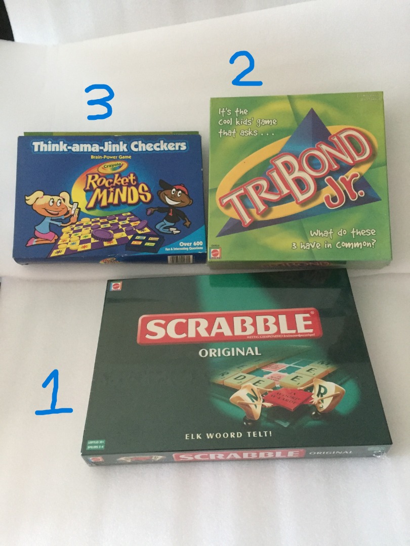 下架價! Mattel產品 Scrabble / Tribond Jr / Rocket Minds Brain Power Game ...