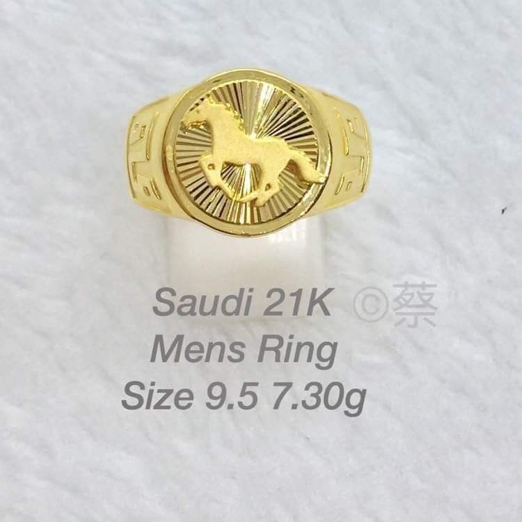 21K Saudi Gold mens ring, Women's Fashion, Jewelry & Organizers, Rings ...