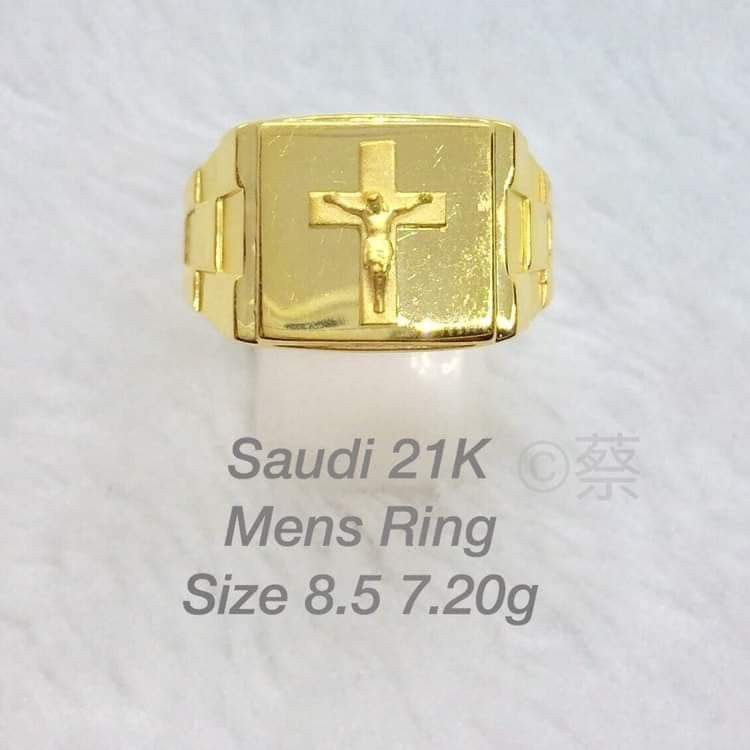 21K Saudi Gold mens ring, Women's Fashion, Jewelry & Organizers, Rings ...