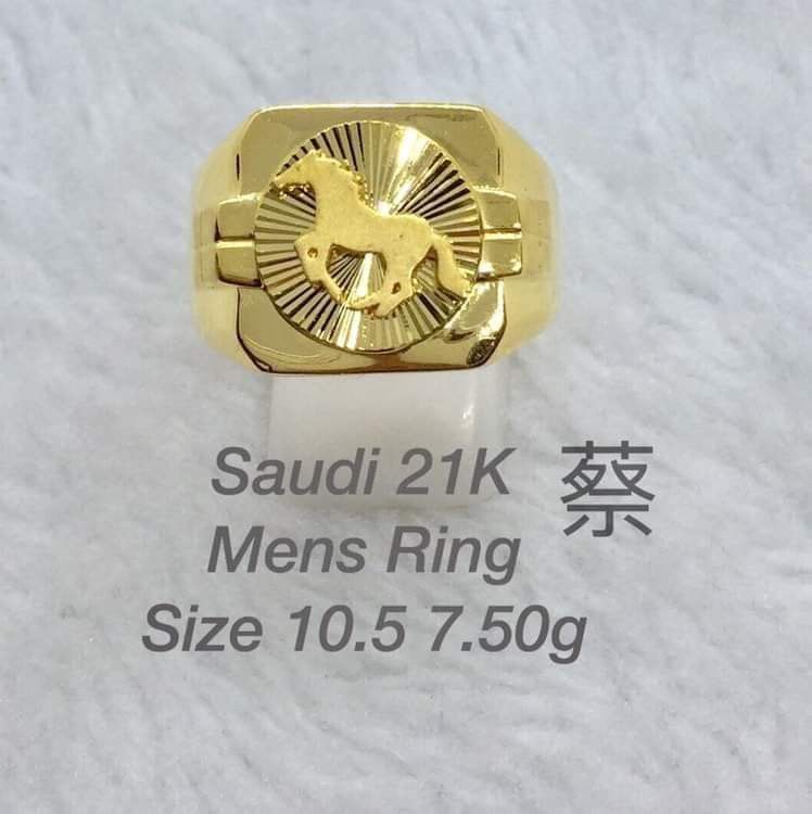 21K Saudi Gold mens ring, Women's Fashion, Jewelry & Organizers, Rings ...