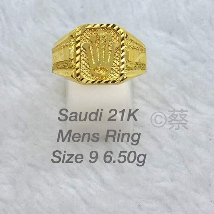 21K Saudi Gold mens ring, Women's Fashion, Jewelry & Organizers, Rings ...