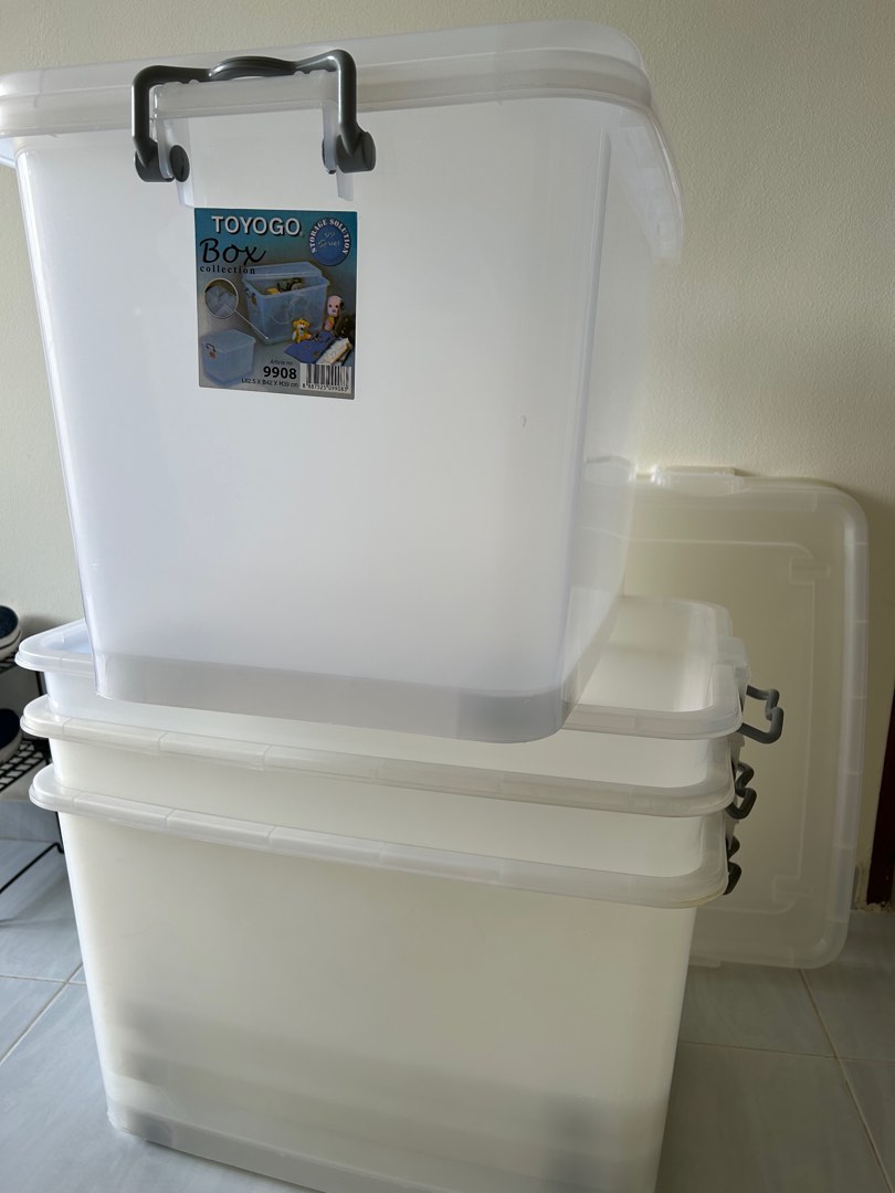 71 Litres Toyogo Storage Container with Wheels, Furniture & Home Living ...