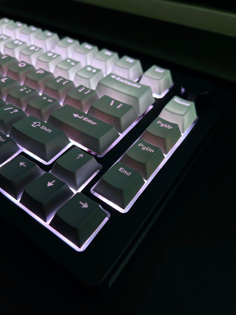 75% Custom Mechanical Keyboard (Grey Gradiant keycaps) - Tri connection ...