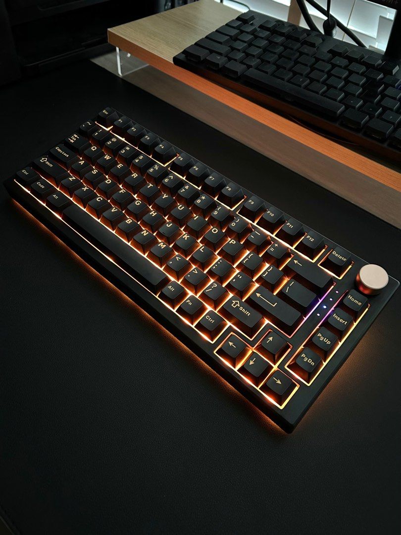 75% Custom Mechanical Keyboard (Black gold keycaps), Computers & Tech ...