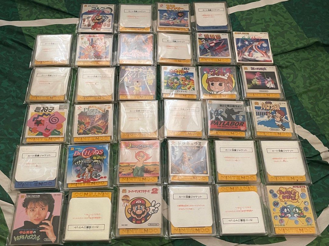任天堂 Family Computer FC 紅白機 磁碟 Family Computer Disk System 日本原裝磁碟 一套34隻 ...