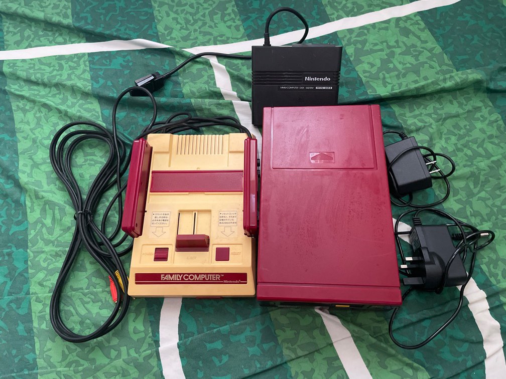 任天堂 紅白機FC Family Computer & Disk System 日本原裝淨機一套 不散放, 電子遊戲, 電子遊戲機 ...