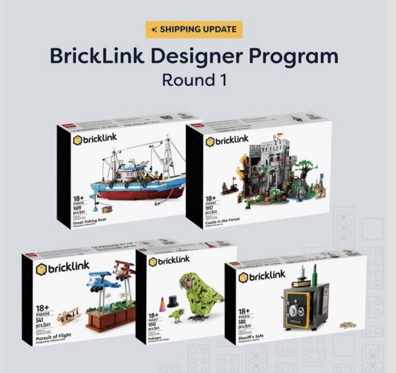 全新 Lego BrickLink AFOL Designer Program Round 1 Series 1 (一套5盒）樂高 限量, 興趣及遊戲, 玩具 & 遊戲類 - Carousell