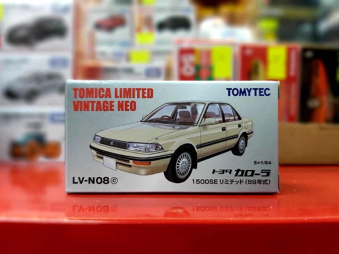 全新 TOMYTEC TOMICA LIMITED VINTAGE NEO TLV LV-N08C TOYOTA COROLLA 1500SE LIMITED AE92 豐田 私家車 合金 ...