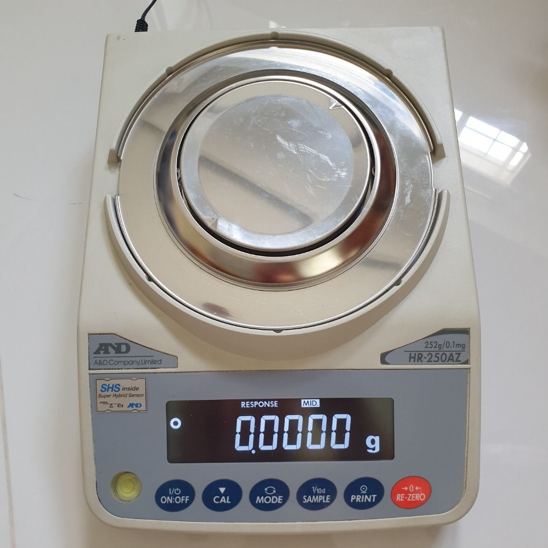 A&D Weighing Scale Galaxy HR-250AZ Analytical Balance 252g x 0.1mg with Internal Calibration ...