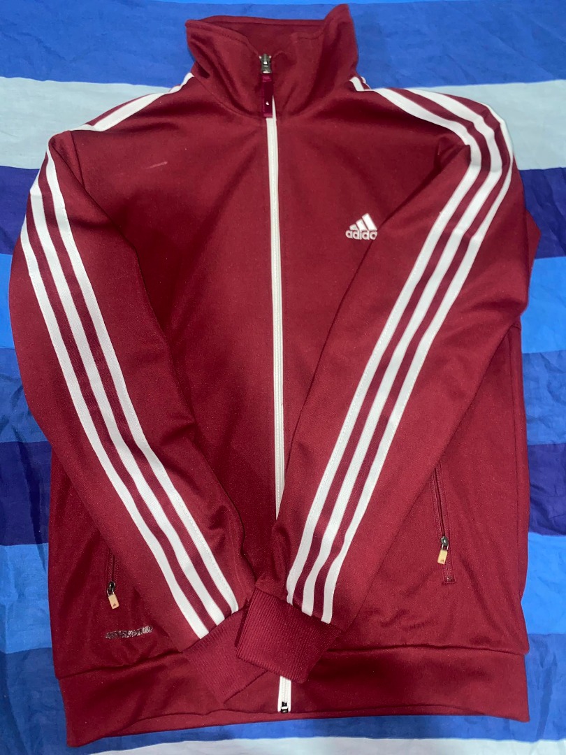 Adidas Track Jacket - Maroon, Men's Fashion, Coats, Jackets and ...