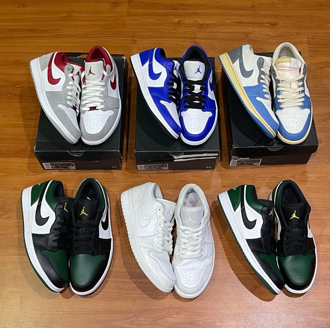 Air Jordan 1 Lows For Sale, Men's Fashion, Footwear, Sneakers on Carousell
