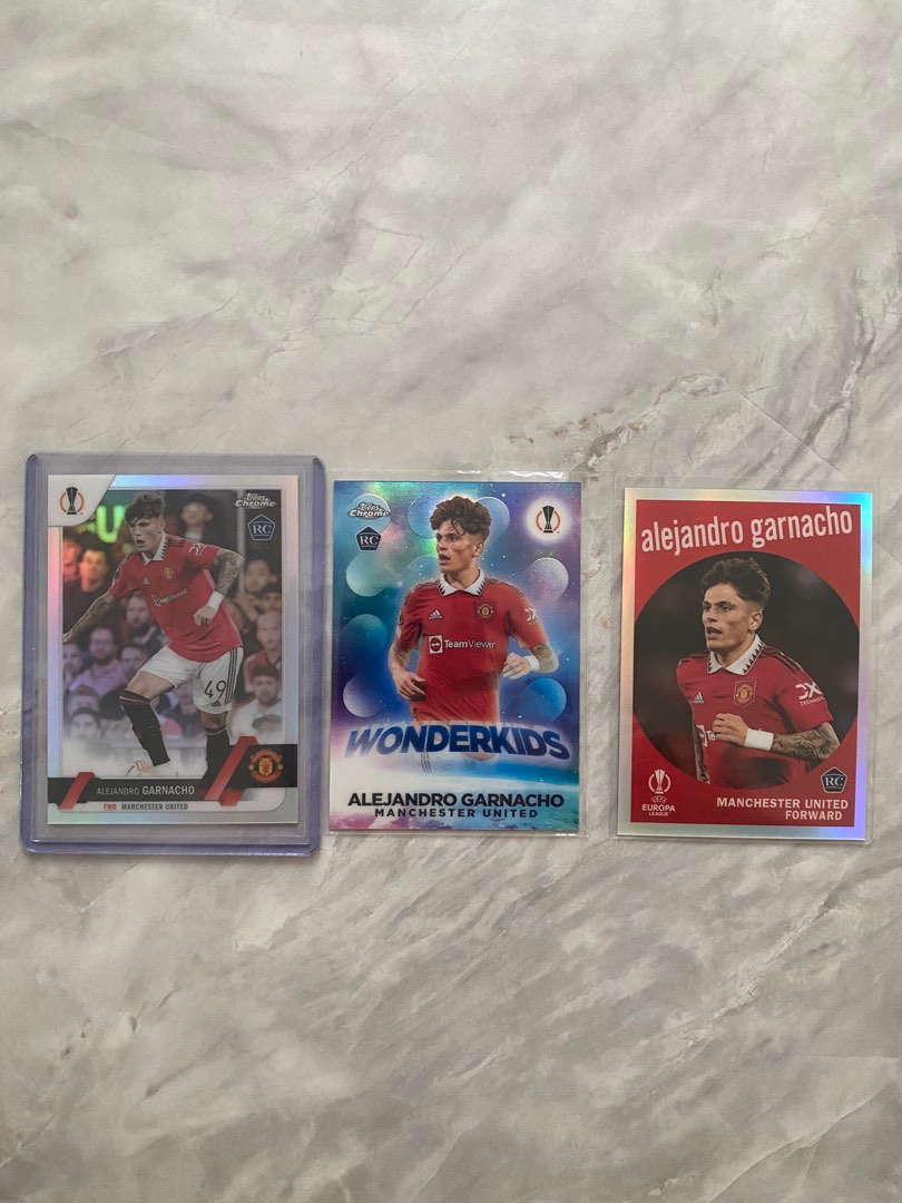 Alejandro Garnacho Rookie Manchester United Football Soccer Card Lot ...