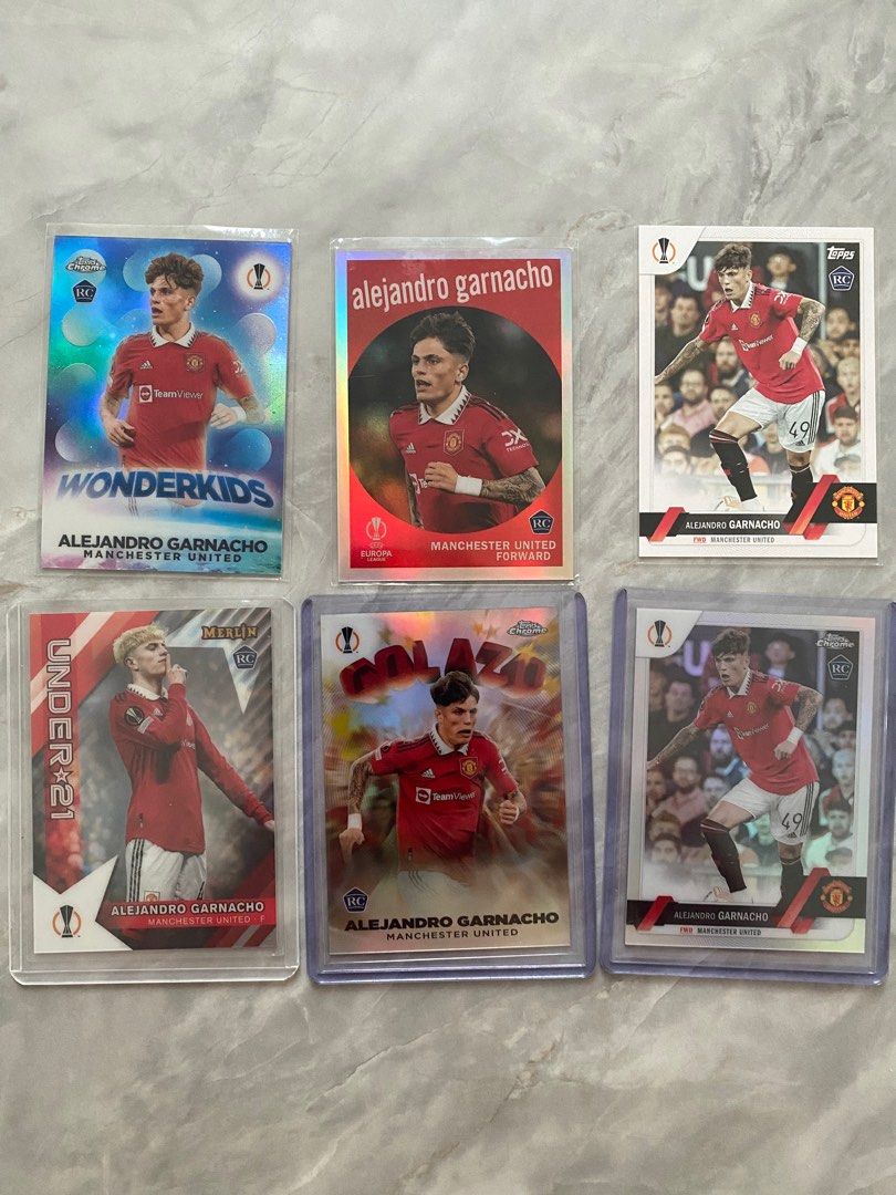 Alejandro Garnacho Rookie Refractor Manchester United Football Soccer ...