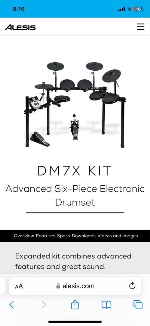 Alesis DM7X electronic drum kit, Hobbies & Toys, Music & Media, Musical ...