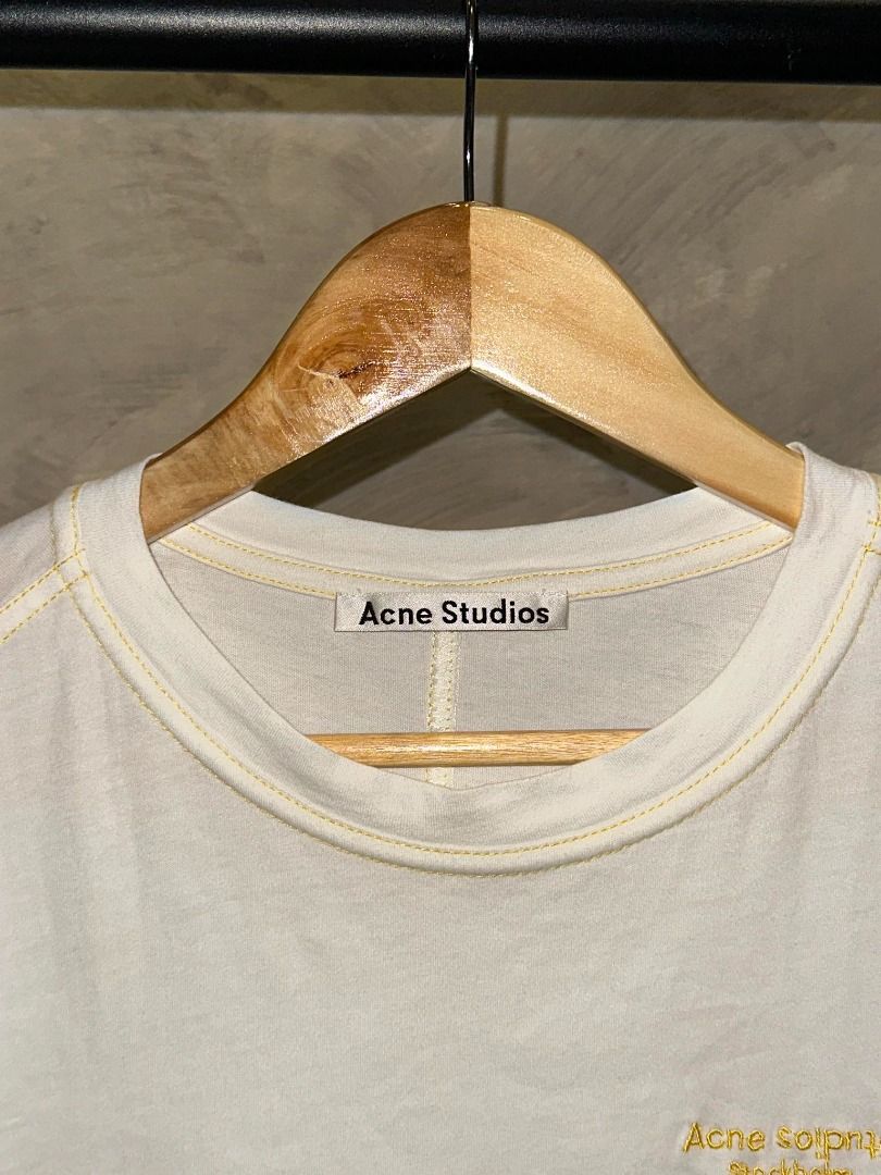AUTHENTIC ACNE STUDIOS BASIC WHITE TEE CONTRAST STITCH, Luxury, Apparel ...