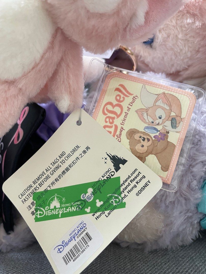 Authentic Hong Kong Disneyland LinaBell Plush Toy Keychain Charm ...