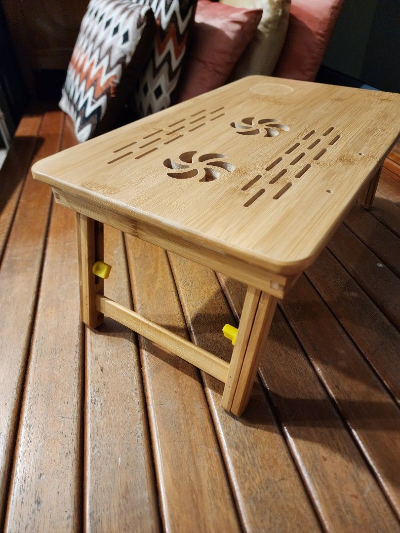Bamboo cooling pad table, Computers & Tech, Parts & Accessories, Other ...