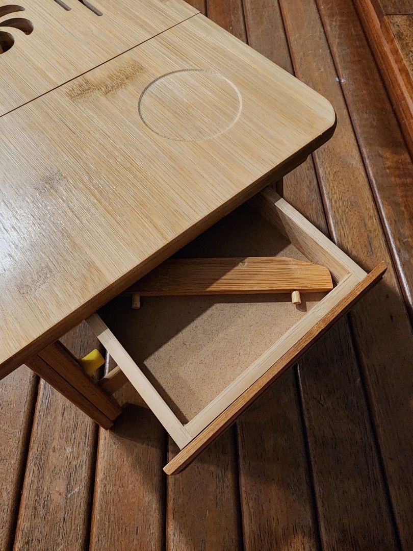 Bamboo cooling pad table, Computers & Tech, Parts & Accessories, Other ...