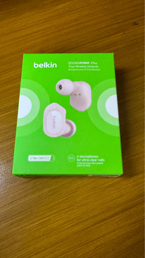 BELKIN Soundform Play True Wireless Earbuds - Pink, Audio, Earphones on ...