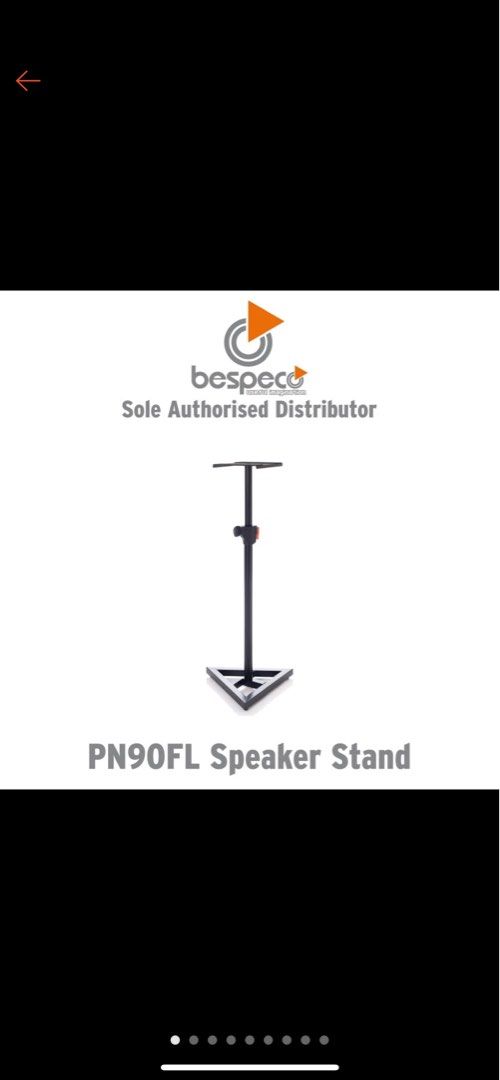 2x Bespeco PN90FL Professional Studio Monitor / Speaker Stand, Audio, Soundbars, Speakers ...