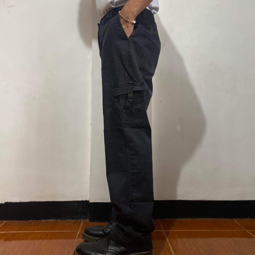 Black Cargo pants, Men's Fashion, Bottoms, Jeans on Carousell