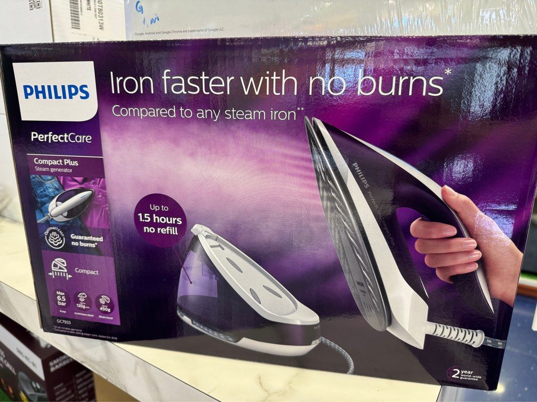 BNIB Philips Steam Generator Iron GC7933, TV & Home Appliances, Irons ...