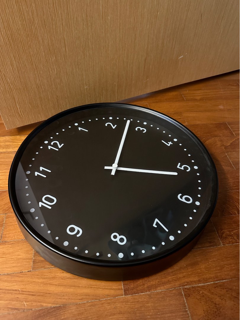 BONDIS Wall clock, low-voltage/black, 38 cm, Furniture & Home Living ...