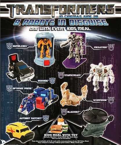 Burger King Kids Meal Transformers 2007 Movie complete set, Hobbies ...