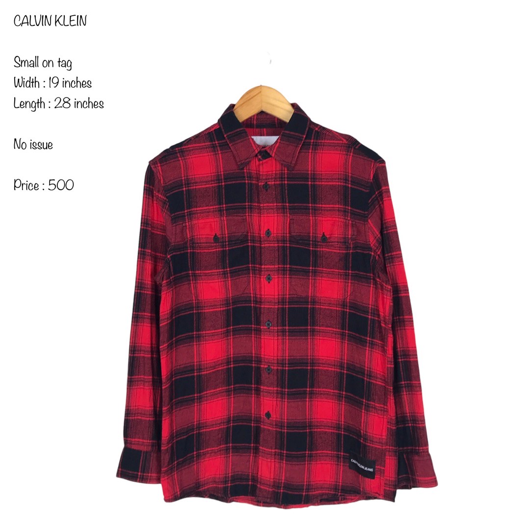 Calvin Klein Flannel, Men's Fashion, Tops & Sets, Formal Shirts on ...