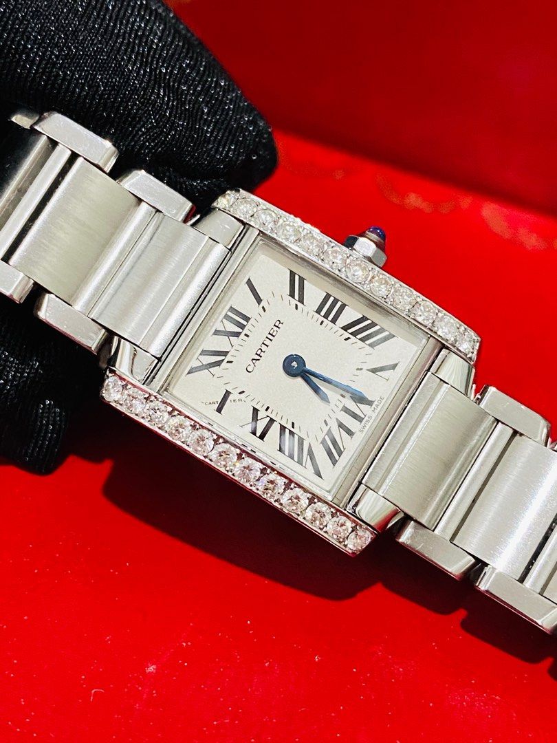Cartier Tank Diamonds, Luxury, Watches on Carousell