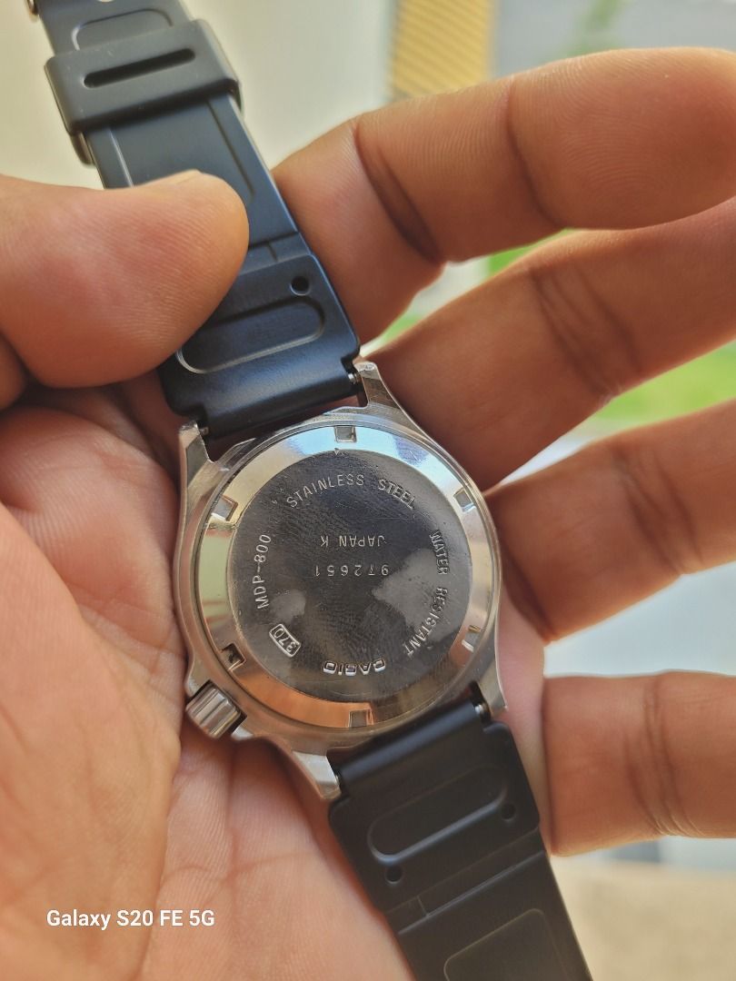 Casio MD-502 Black Dial & MDP-800 Chocolate Brown Dial Pair Set, Men's ...