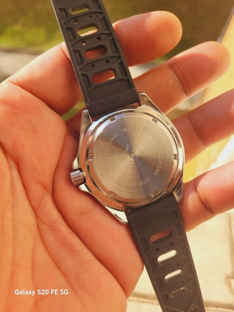 Casio MD-502 Black Dial & MDP-800 Chocolate Brown Dial Pair Set, Men's ...