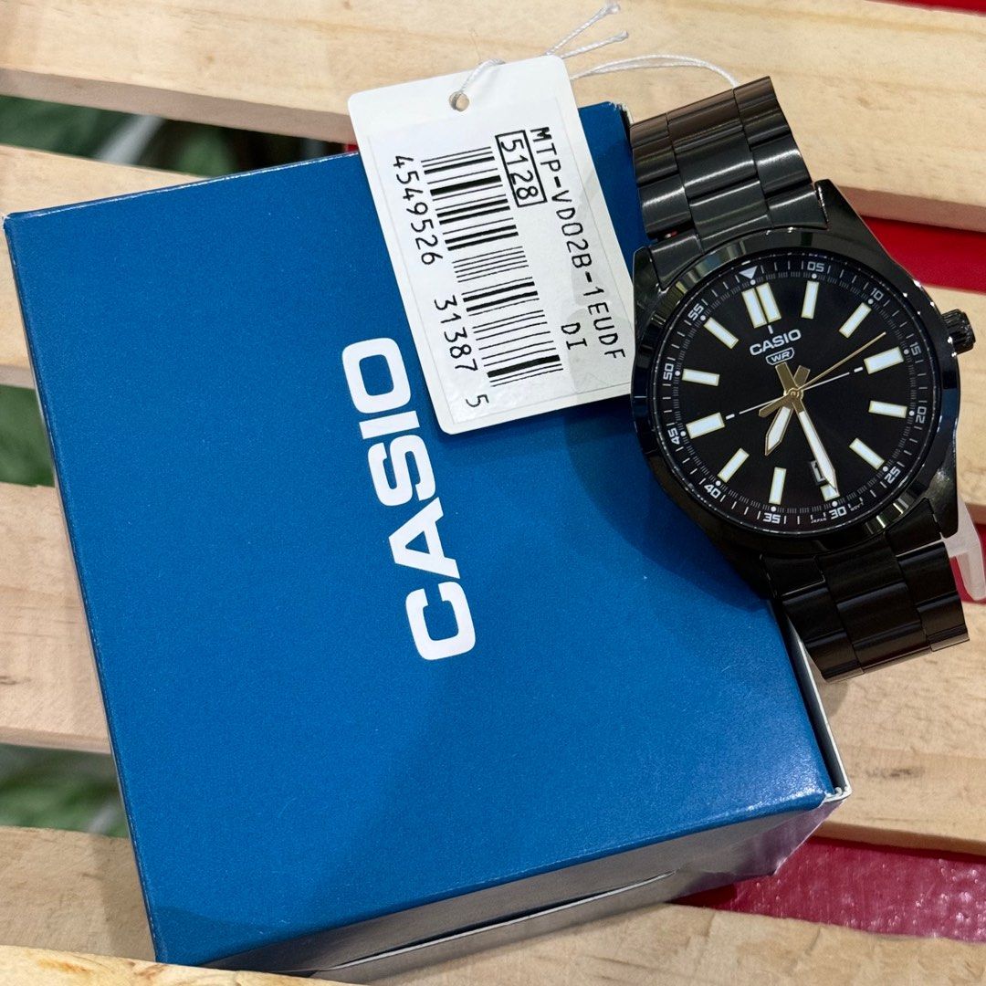 CASIO VINTAGE MTP-VD02B-1EUDF QUARTZ, Men's Fashion, Watches & Accessories, Watches on Carousell