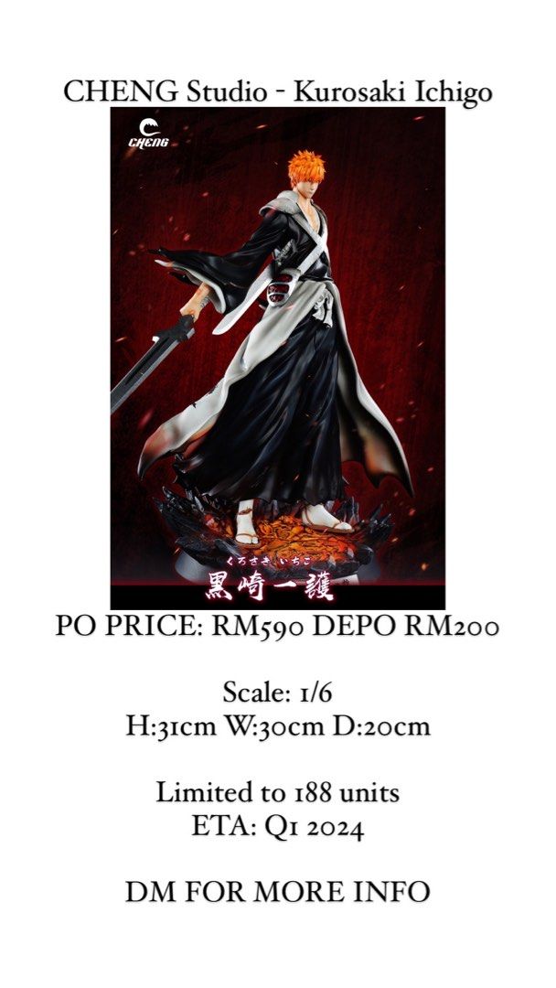 CHENG Studio - Kurosaki Ichigo, Hobbies & Toys, Toys & Games on Carousell
