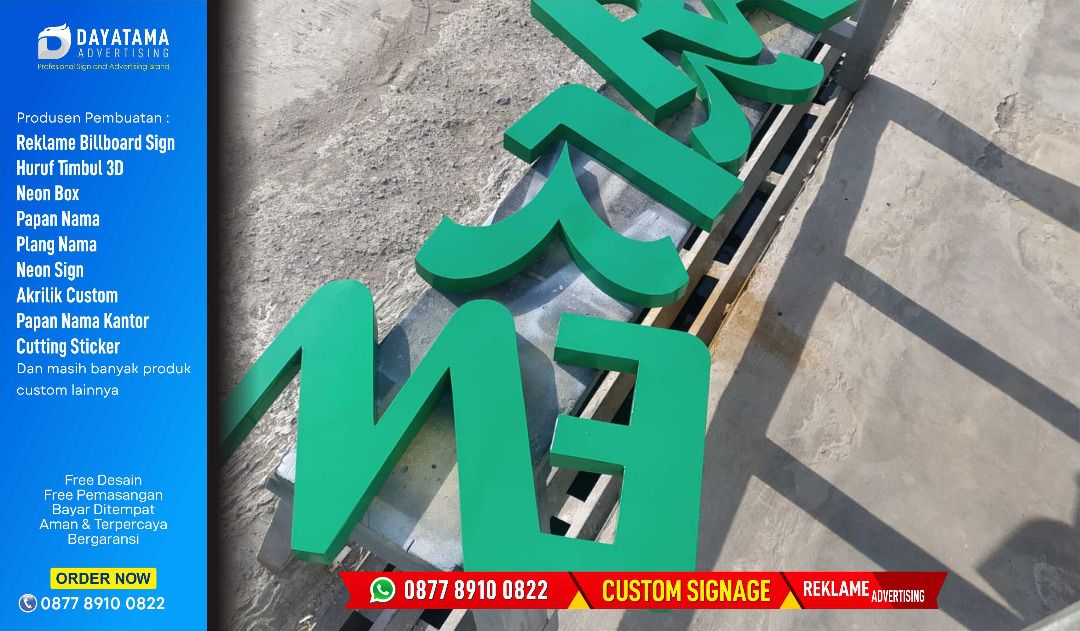 (COD) Huruf Timbul Plat Galvanis Finishing Cat Duco | 0877 8910 0822 ...