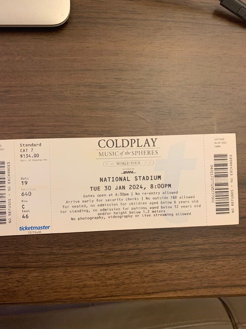 Coldplay Tickets, Tickets & Vouchers, Event Tickets on Carousell