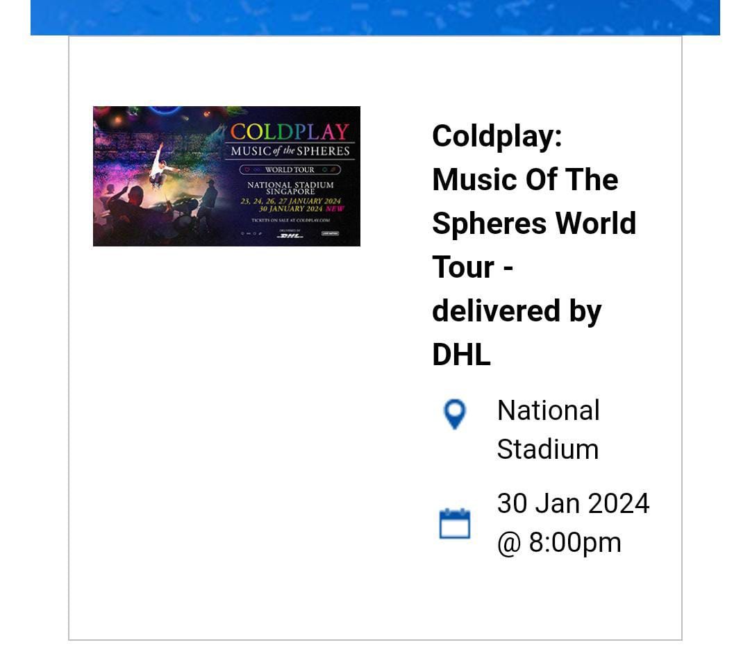 Coldplay Tickets, Tickets & Vouchers, Event Tickets on Carousell