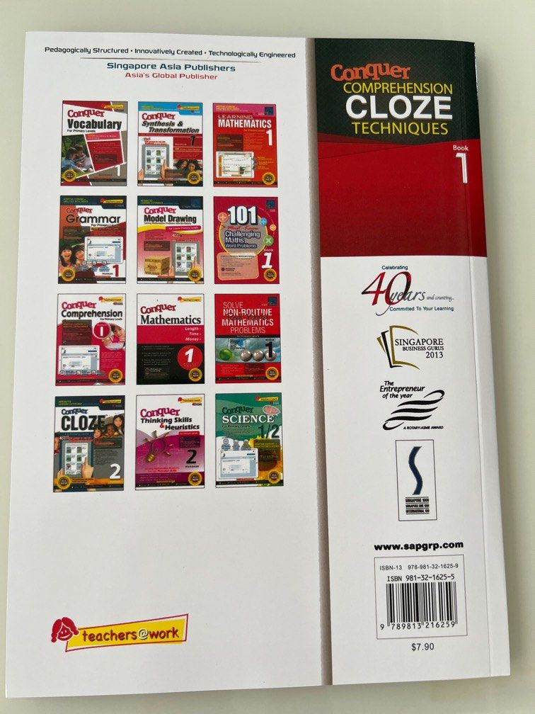 Comprehension Cloze Techniques Book 1, Hobbies & Toys, Books ...