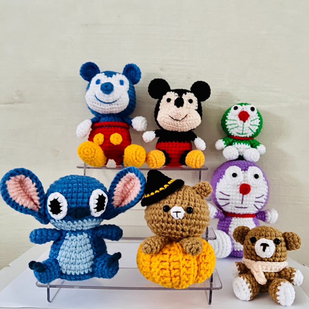 Crochet Stitch, Mickey Mouse, doraemon, bear, Pumpkin Bear, Hobbies ...