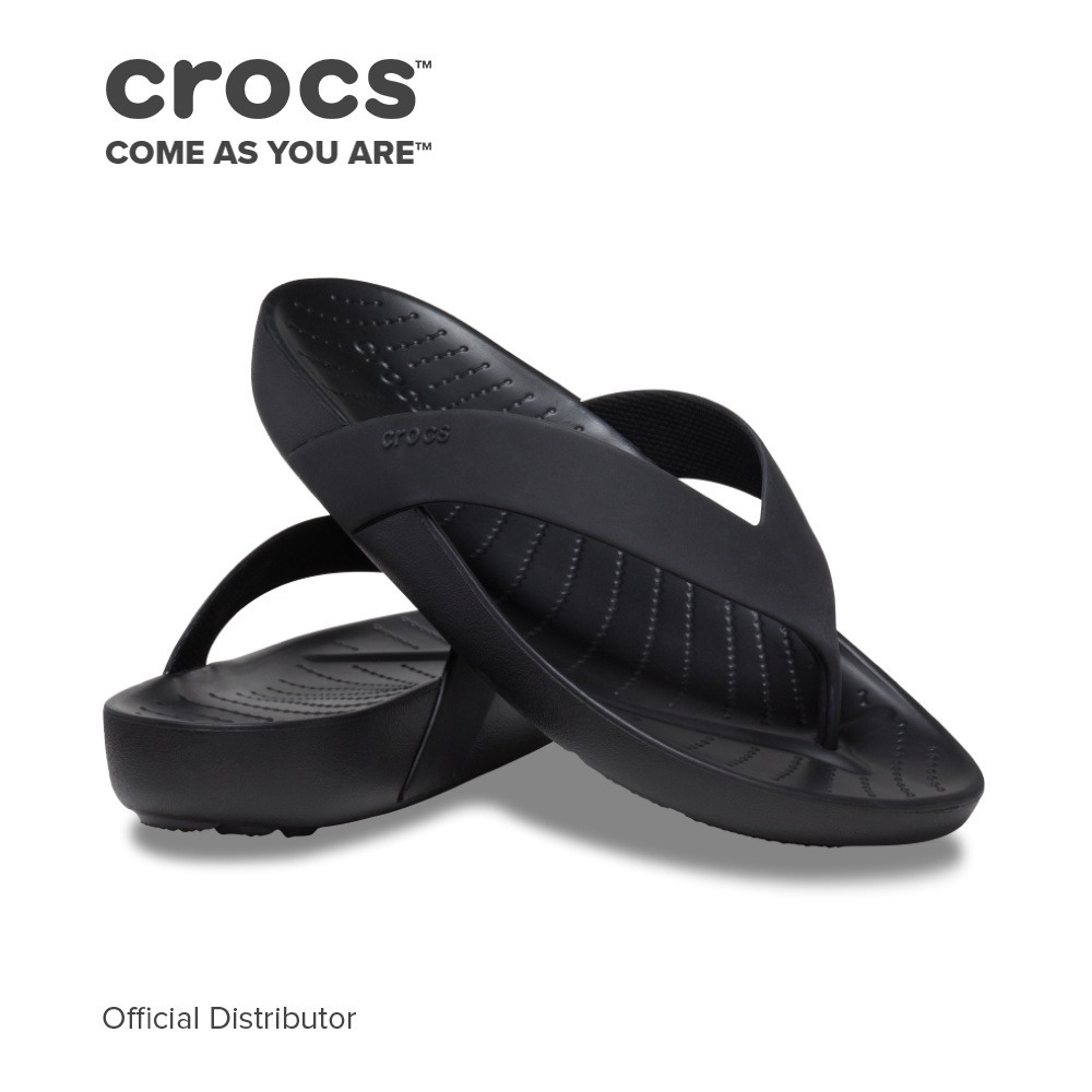Crocs Women's Splash Flip In (Black, Bone), Women's Fashion, Footwear ...