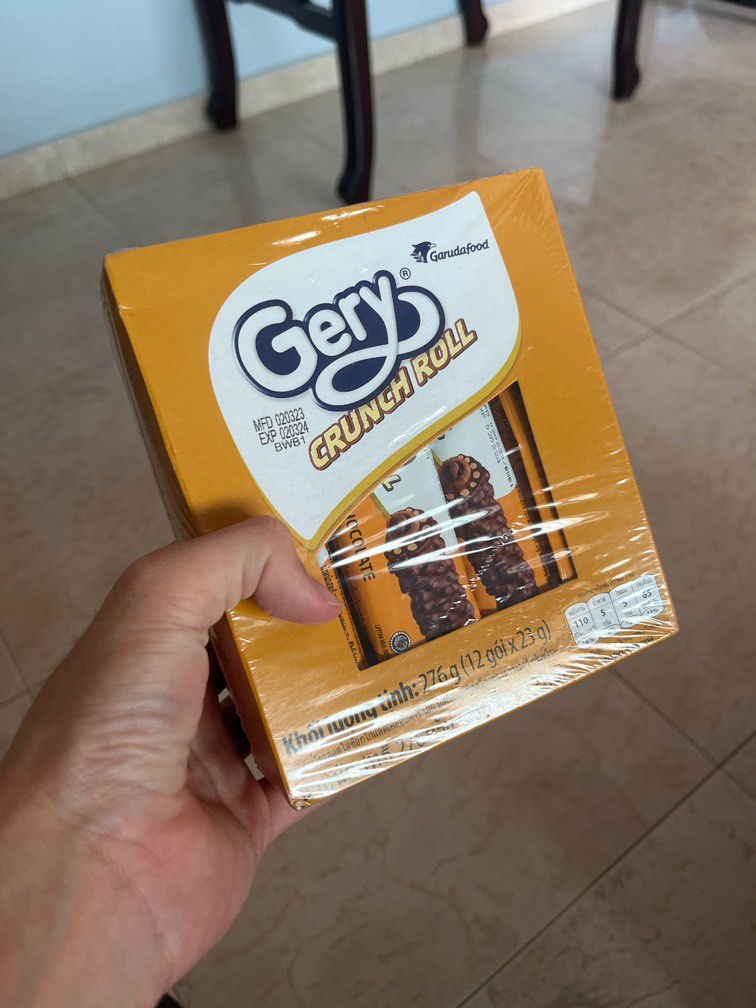 Crunchy nutty chocolate roll by GarudaFood, Food & Drinks, Packaged & Instant Food on Carousell