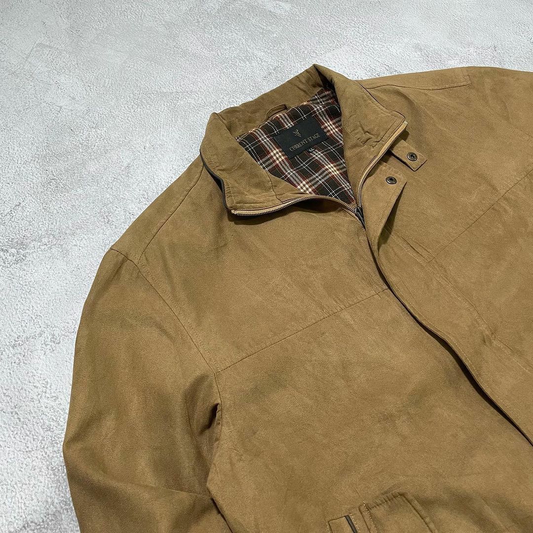 Current Stage Haringgton suede Jacket, Fesyen Pria, Pakaian , Atasan di ...